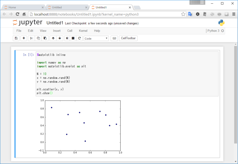 Jupyter Notebook を使ってみよう – Python でデータサイエンス